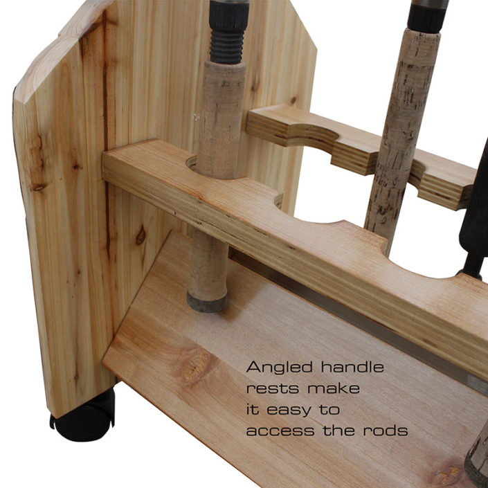 Rush Creek Creations 16-Rod Double-Sided Rolling Fishing Rod Storage ...