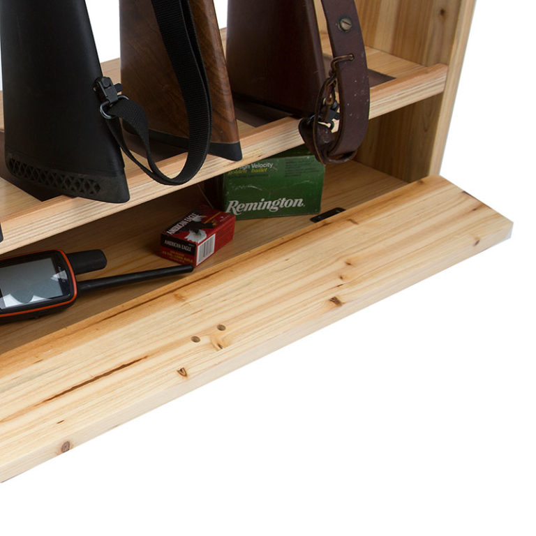 Rush Creek Creations 6-Gun Freestanding Indoor Wood Storage Rack for ...