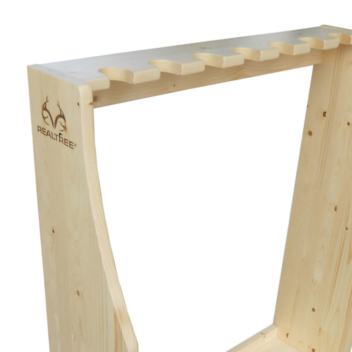 Rush Creek Creations 7-Gun Freestanding Wood Storage Rack for Rifles ...
