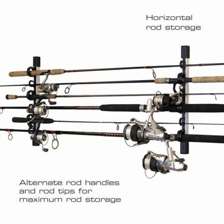 2-Piece All Weather 6 Rod Wall or Ceiling Rod Rack • Rush Creek Creations