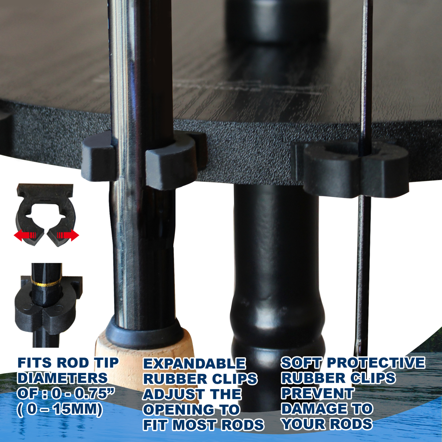 Rush Creek Creations 16-Rod Round Freshwater Fishing Rod Storage Rack ...