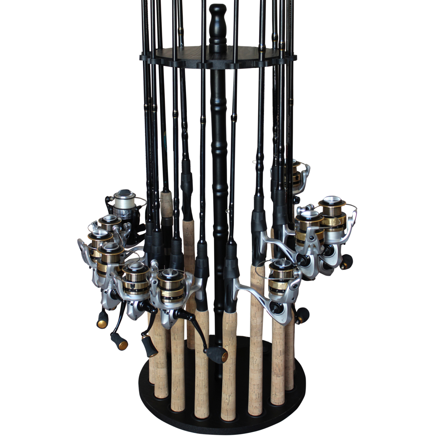 Rush Creek Creations 16-Rod Round Freshwater Fishing Rod Storage Rack ...