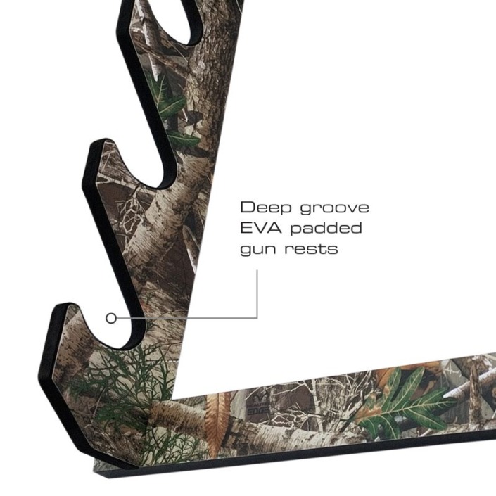 Rush Creek Creations Wall-Mount 3-Gun Storage Display Rack for Rifles ...