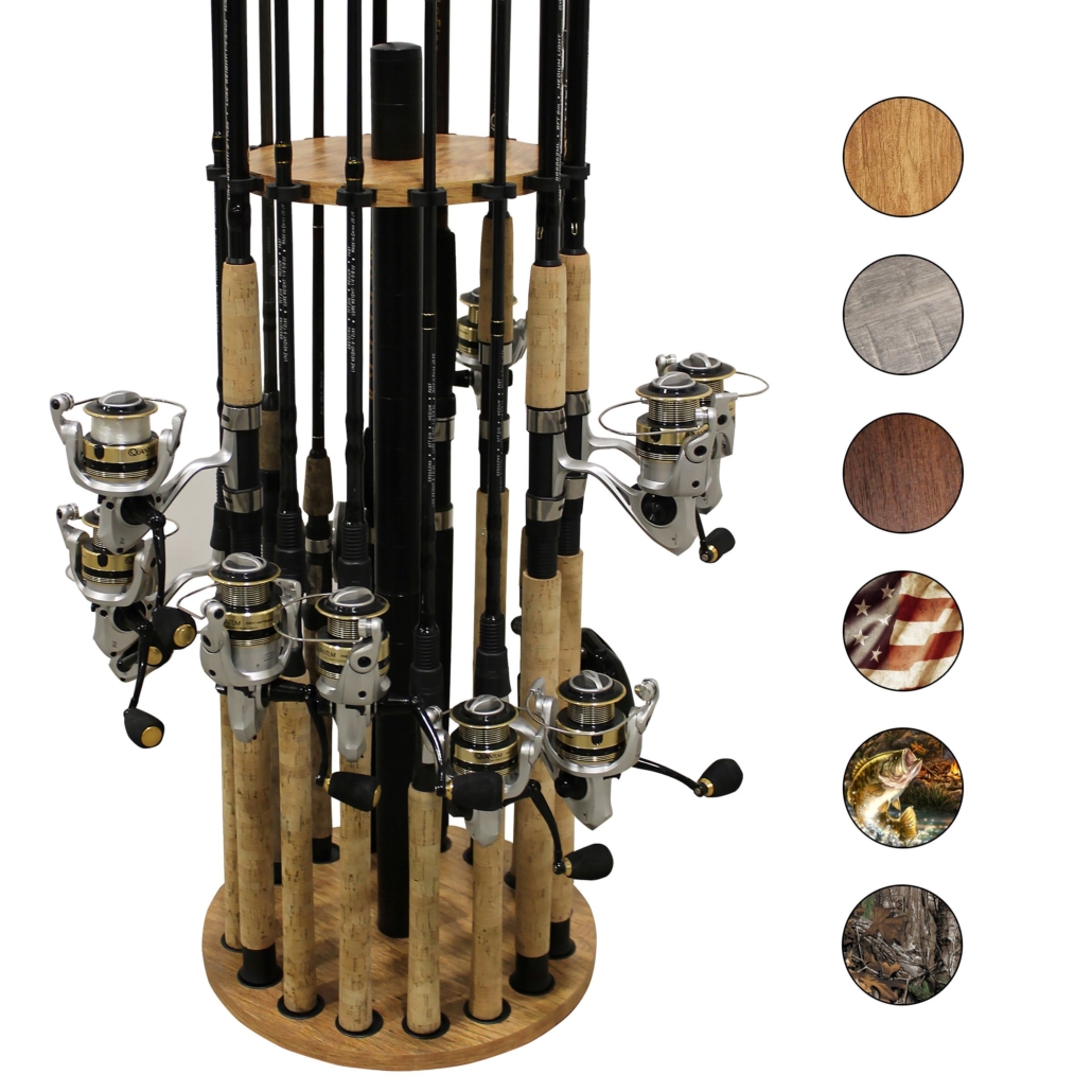 Rush Creek Creations 16-Rod Round Rack with Metal Post – Premium ...